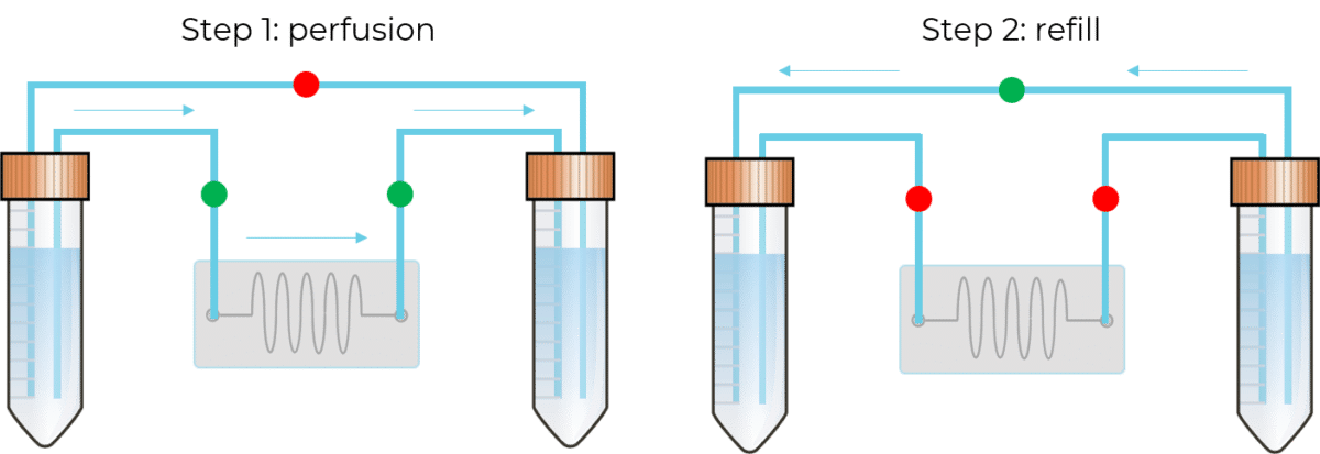 Microfluidic recirculation system - Fluigent